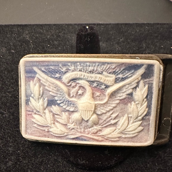 Accessories | Vintage Genuine Incolay Stone Eagle Belt Buckle | Poshmark
